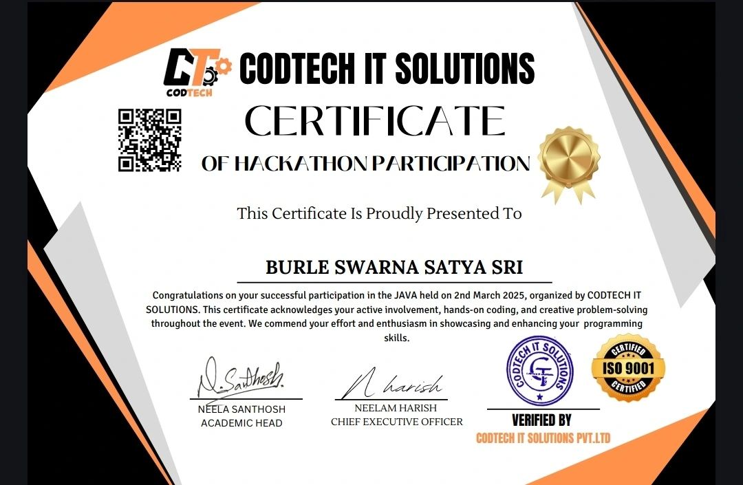 #hackathon #java #coding #problemsolving #codtechitsolutions #learning ... #hackathon #java #coding #problemsolving #codtechitsolutions #learning ...