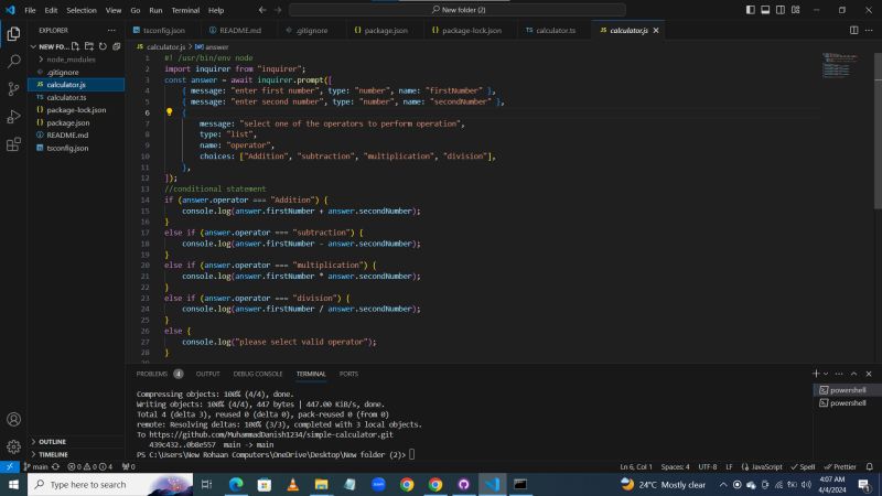 Muhammad Danish on LinkedIn: #typescript #node #coding #calculator #npm ... Muhammad Danish on LinkedIn: #typescript #node #coding #calculator #npm ...
