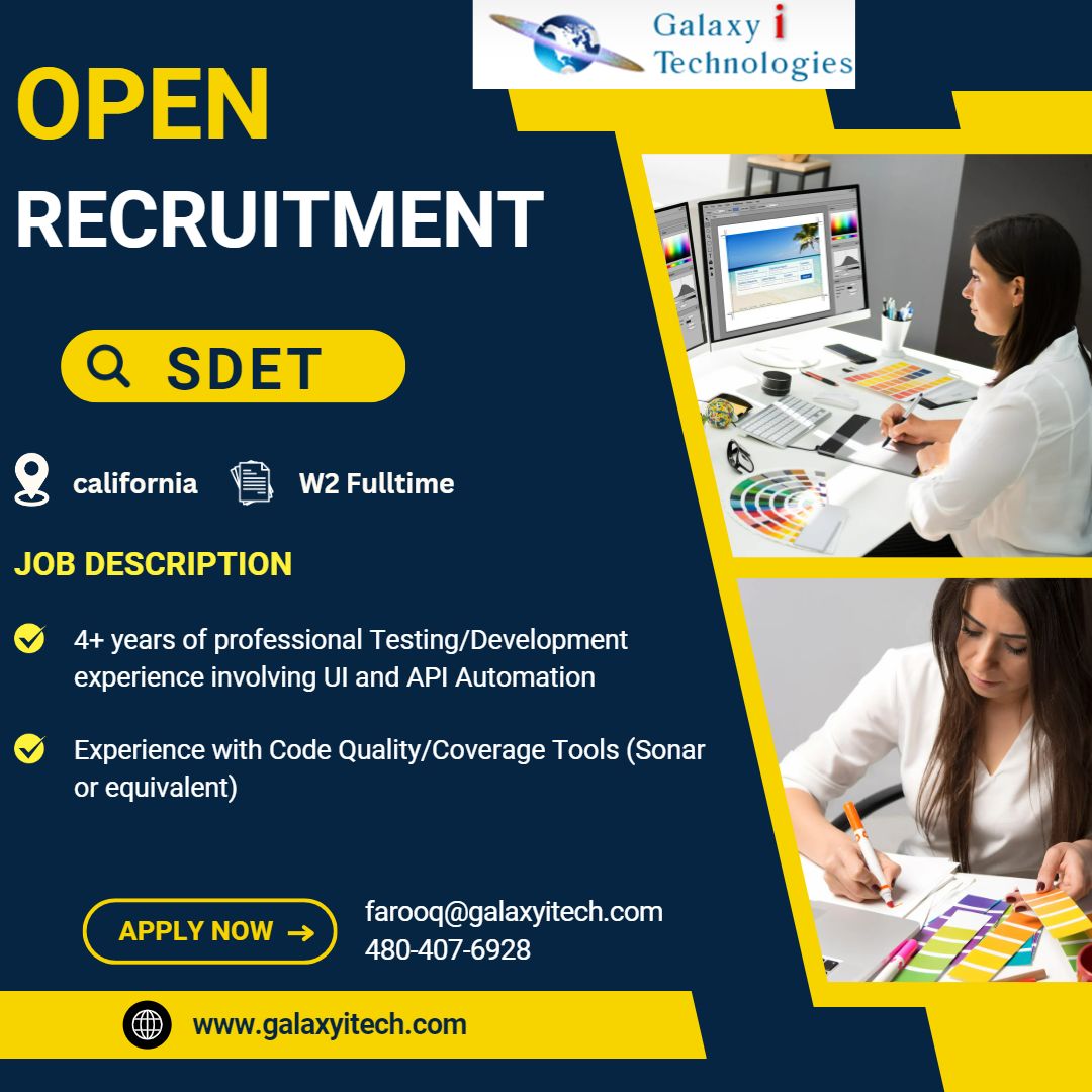 Galaxy i technologies Inc on LinkedIn: #sdet #qa #testautomation # ... Galaxy i technologies Inc on LinkedIn: #sdet #qa #testautomation # ...