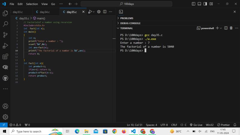 Day 35 of #100DaysOfCode challenge: recursion | Deepanshi Mittal posted ... Day 35 of #100DaysOfCode challenge: recursion | Deepanshi Mittal posted ...