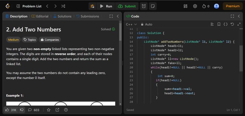 Day 2 of 100: LeetCode Problem No. 2 | Saurabh Malik posted on the ... Day 2 of 100: LeetCode Problem No. 2 | Saurabh Malik posted on the ...