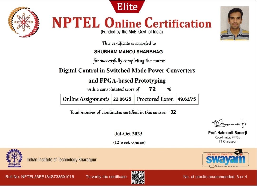 Shubham Manoj Shanbhag on LinkedIn: #nptel Shubham Manoj Shanbhag on LinkedIn: #nptel