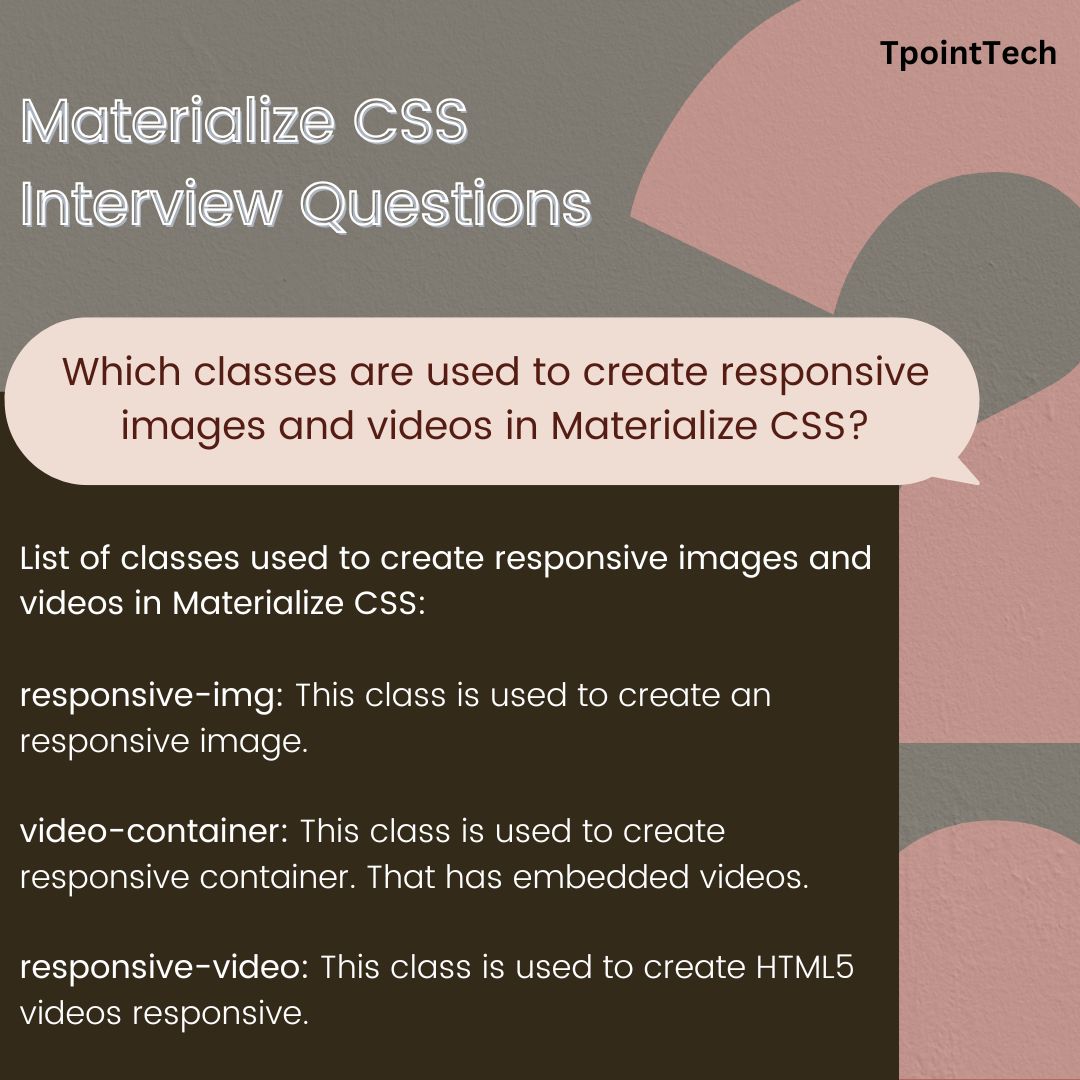 Tpoint Tech on LinkedIn: #materializecss #css #html #javascript #tpointtech Tpoint Tech on LinkedIn: #materializecss #css #html #javascript #tpointtech