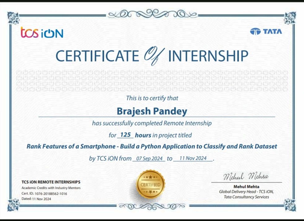 Brajesh Pandey on LinkedIn: #internship #tcsion #python #datascience # ... Brajesh Pandey on LinkedIn: #internship #tcsion #python #datascience # ...