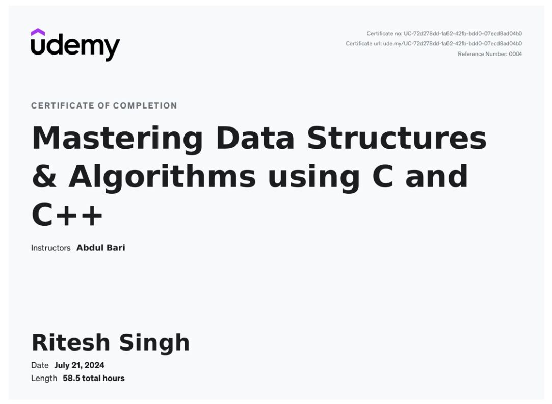 Ritesh Singh on LinkedIn: #dsa #cprogramming #cplusplus #learningjourney Ritesh Singh on LinkedIn: #dsa #cprogramming #cplusplus #learningjourney