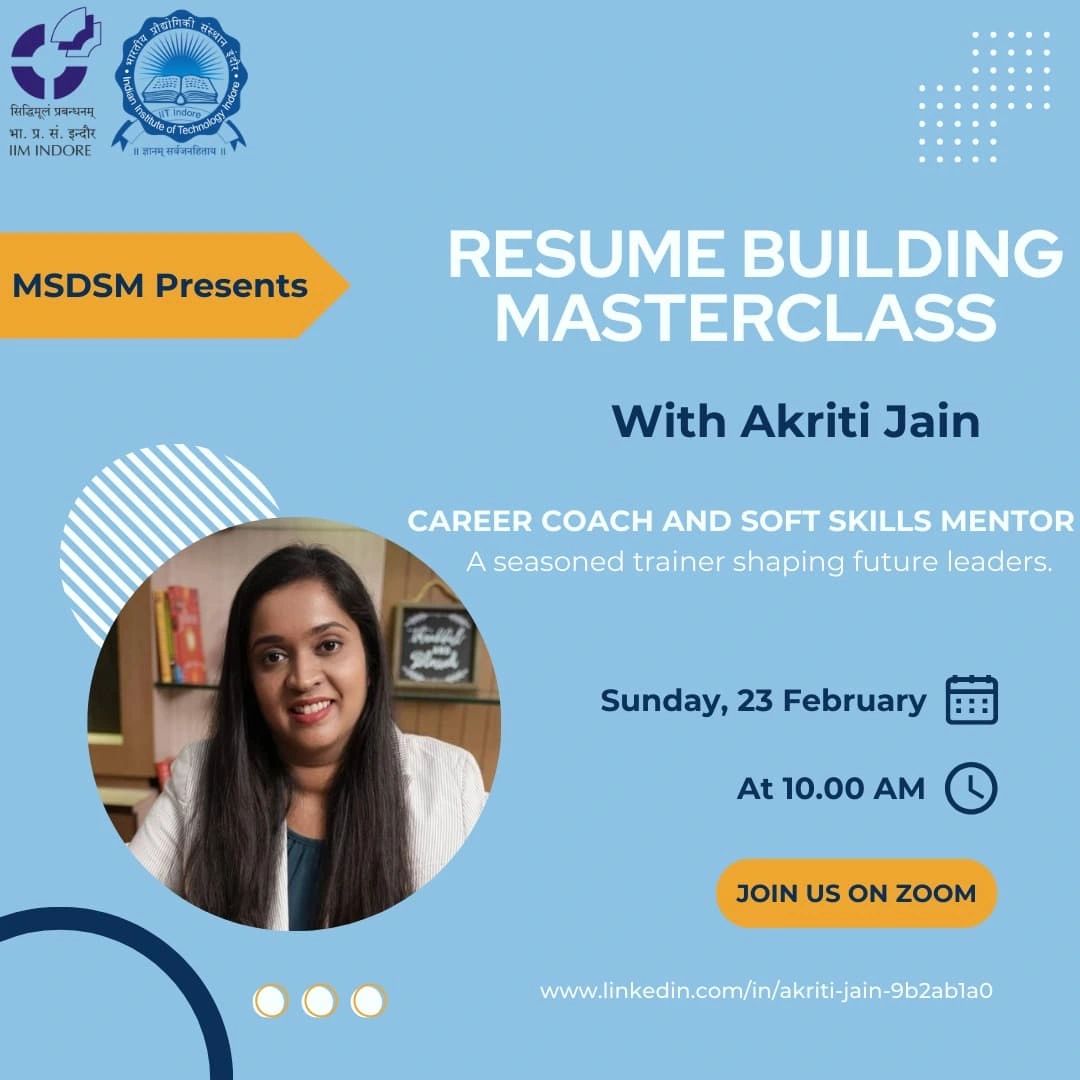 MSDSM IIM Indore and IIT Indore on LinkedIn: Greetings! We're thrilled ... MSDSM IIM Indore and IIT Indore on LinkedIn: Greetings! We're thrilled ...
