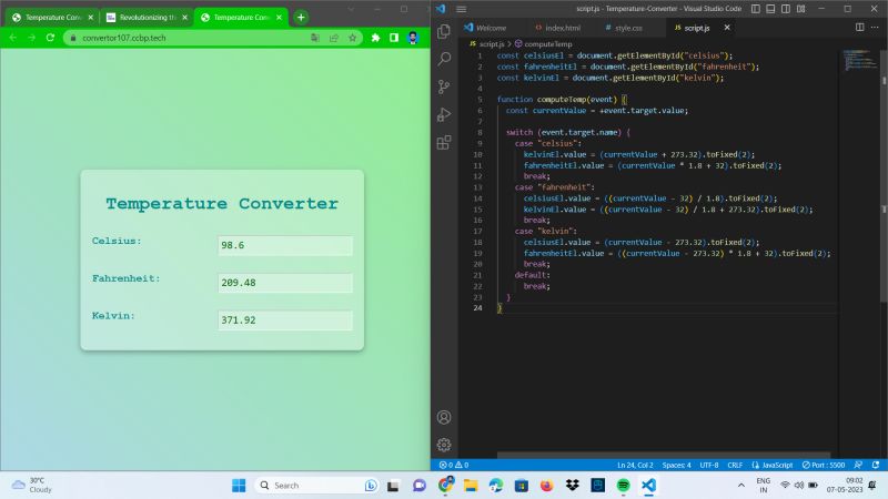 #day7 #javascript #webdevelopment #temperatureconverter #codingprojects ... #day7 #javascript #webdevelopment #temperatureconverter #codingprojects ...