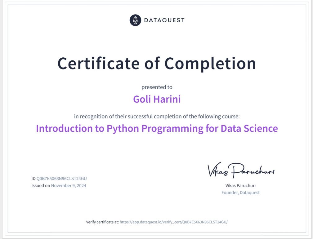 Goli Harini on LinkedIn: #python #certificate #coding Goli Harini on LinkedIn: #python #certificate #coding