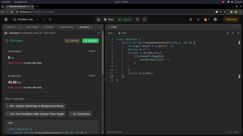 Harizibam V on LinkedIn: #day10 #100daysofcodechallenge #leetcode Harizibam V on LinkedIn: #day10 #100daysofcodechallenge #leetcode