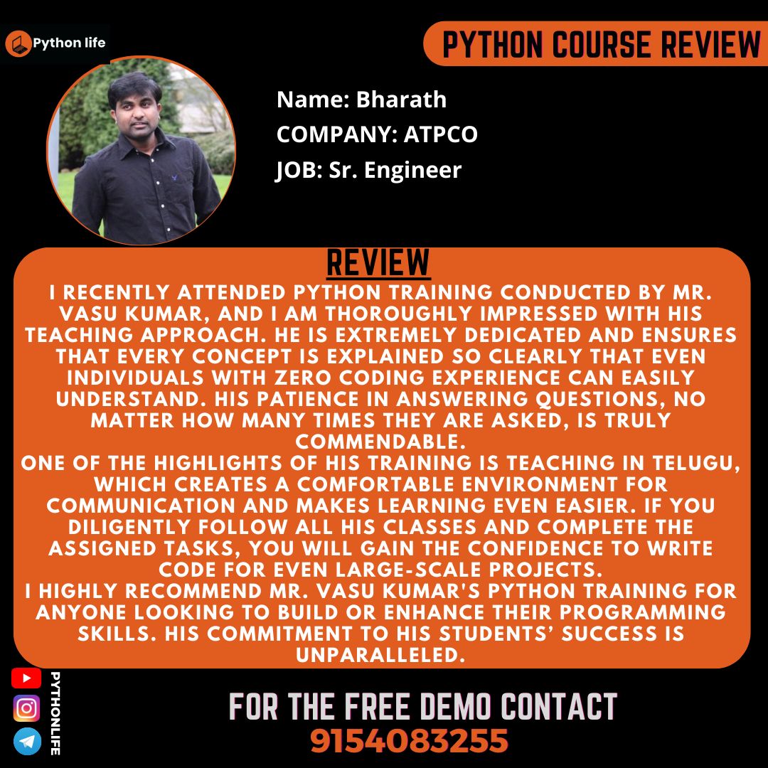 VASU KUMAR PALANI on LinkedIn: #python #live #coding #learning # ... VASU KUMAR PALANI on LinkedIn: #python #live #coding #learning # ...
