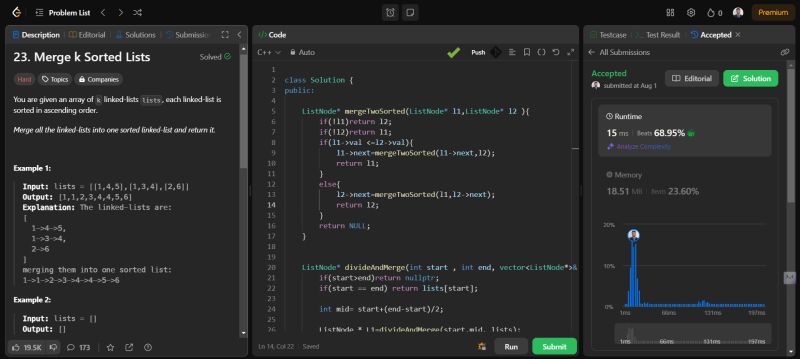 Maroof Hasan khan on LinkedIn: 🚀 Problem Solved: Merging k Sorted ... Maroof Hasan khan on LinkedIn: 🚀 Problem Solved: Merging k Sorted ...
