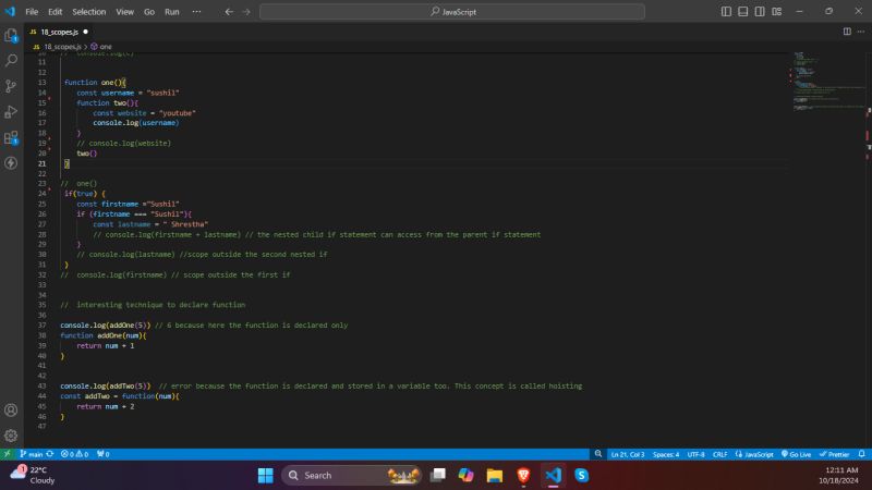Sushil Shrestha on LinkedIn: #javascript #scope #hoisting # ... Sushil Shrestha on LinkedIn: #javascript #scope #hoisting # ...
