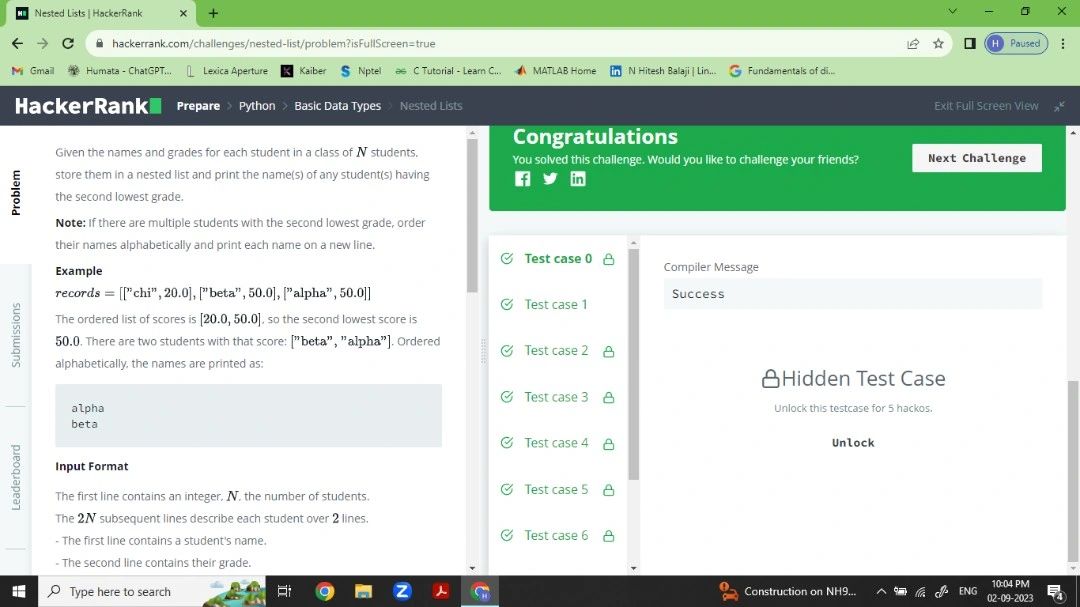 N Hitesh Balaji on LinkedIn: #100daysofcodechallenge #hackerrank # ... N Hitesh Balaji on LinkedIn: #100daysofcodechallenge #hackerrank # ...