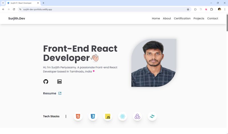 #reactjs #react #frontenddevelopment #jobseeking | Surjith P #reactjs #react #frontenddevelopment #jobseeking | Surjith P