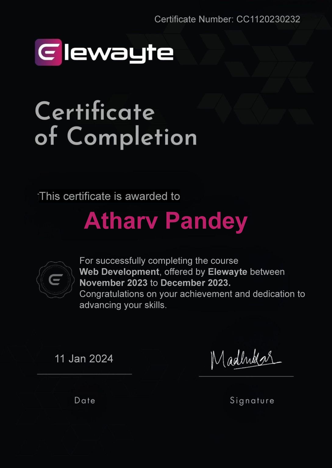 Atharv Pandey on LinkedIn: Exciting news! I am proud to share that I ... Atharv Pandey on LinkedIn: Exciting news! I am proud to share that I ...