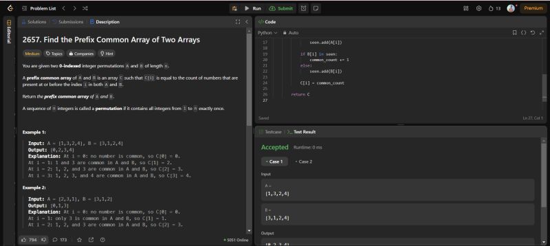 Ashirbad Sahani on LinkedIn: #leetcode365 #leetcode #prefixcommonarray ... Ashirbad Sahani on LinkedIn: #leetcode365 #leetcode #prefixcommonarray ...