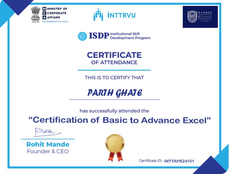 PARTH GHATE on LinkedIn: 🎉 I am happy to share that I’ve completed the ... PARTH GHATE on LinkedIn: 🎉 I am happy to share that I’ve completed the ...