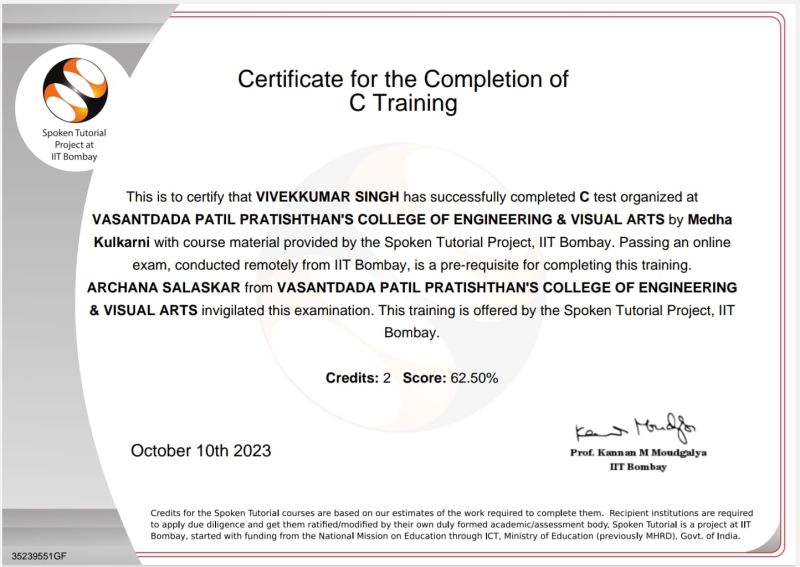 Vivek Kumar Singh on LinkedIn: #iitbombay #spokentutorial Vivek Kumar Singh on LinkedIn: #iitbombay #spokentutorial