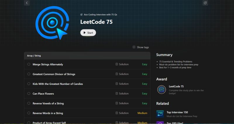 DayNightCoder on LinkedIn: #leetcode #leetcode75 #75daysofcodechallenge DayNightCoder on LinkedIn: #leetcode #leetcode75 #75daysofcodechallenge
