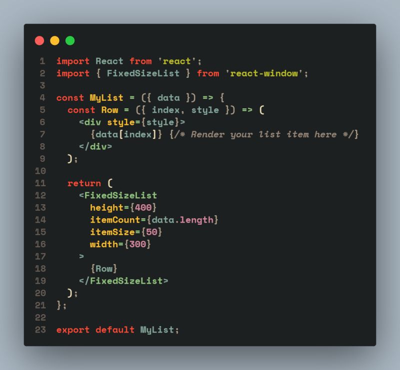 Mohamed Zouig 🇲🇦 on LinkedIn: #react #optimization #reactwindow # ... Mohamed Zouig 🇲🇦 on LinkedIn: #react #optimization #reactwindow # ...