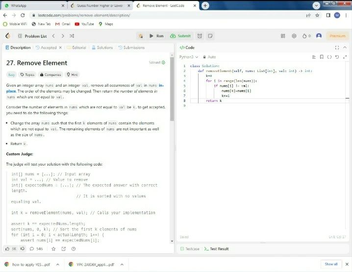 Muhammad Waqas Afzal on LinkedIn: 🚀 LeetCode Problem Solved: #27 Remove ... Muhammad Waqas Afzal on LinkedIn: 🚀 LeetCode Problem Solved: #27 Remove ...