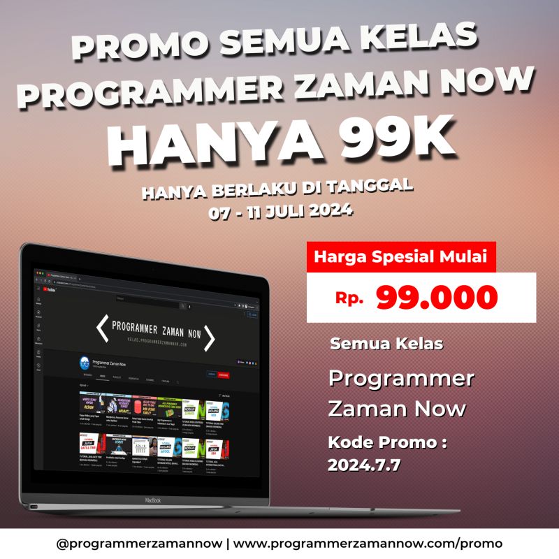 Programmer Zaman Now on LinkedIn: #laravel #android #nodejs #docker # ... Programmer Zaman Now on LinkedIn: #laravel #android #nodejs #docker # ...