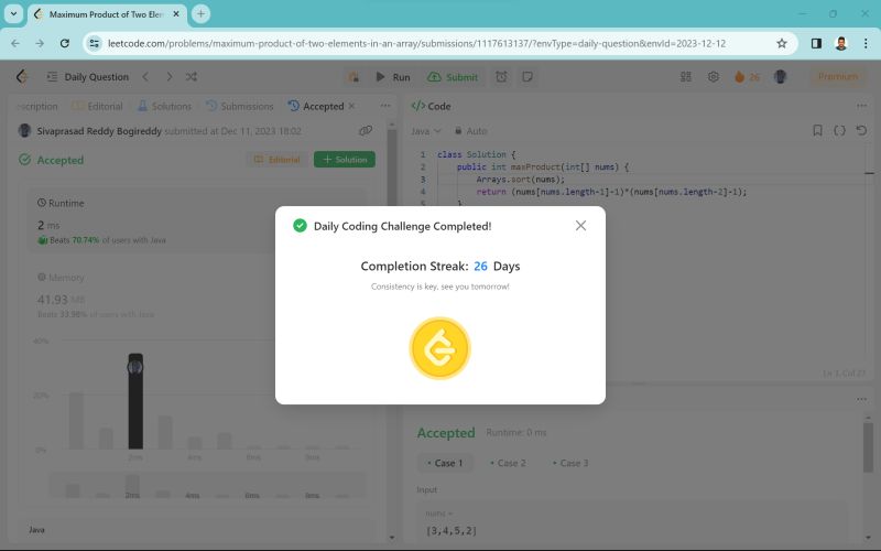 Prasad R on LinkedIn: #100daychallenge #leetcode #dailycoding #dsa # ... Prasad R on LinkedIn: #100daychallenge #leetcode #dailycoding #dsa # ...