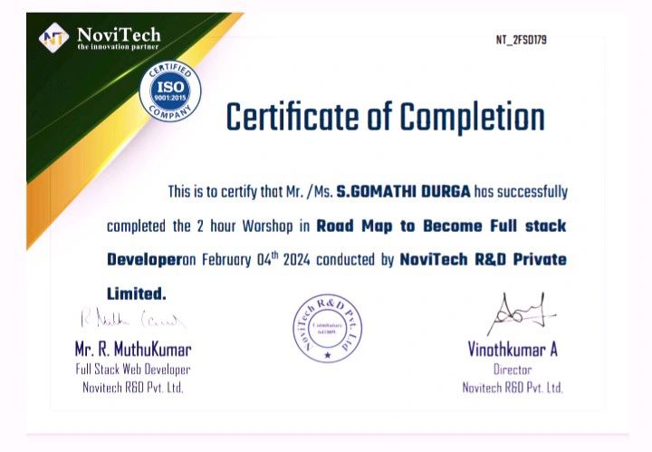 Gomathi Durga S on LinkedIn: #webdevelopment Gomathi Durga S on LinkedIn: #webdevelopment