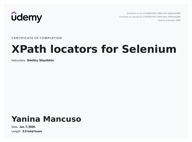 Yanina Mancuso on LinkedIn: #selenium #automationtesting #xpath # ... Yanina Mancuso on LinkedIn: #selenium #automationtesting #xpath # ...