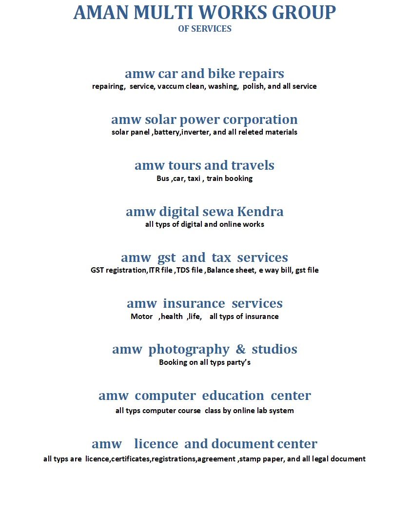 AMAN MULTI WORKS GROUP | aman pratap singh AMAN MULTI WORKS GROUP | aman pratap singh