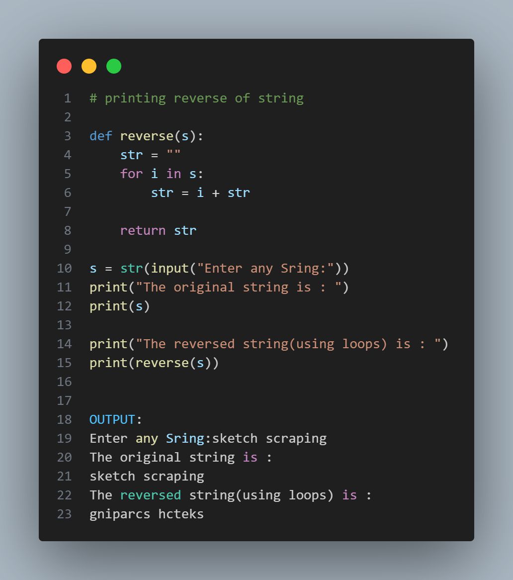 Day 14 of #100daysofcodechallenge: Reverse of string | Sai Sri Reddy ... Day 14 of #100daysofcodechallenge: Reverse of string | Sai Sri Reddy ...