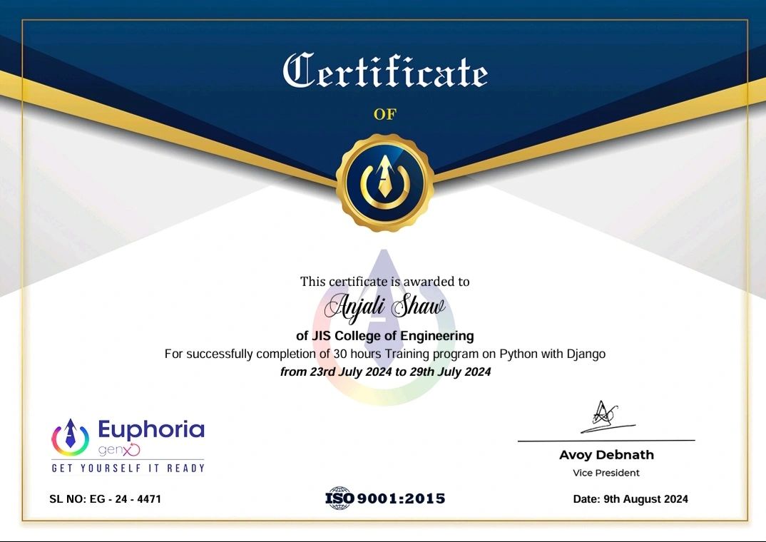 Anjali Shaw on LinkedIn: #python #django #webdevelopment # ... Anjali Shaw on LinkedIn: #python #django #webdevelopment # ...