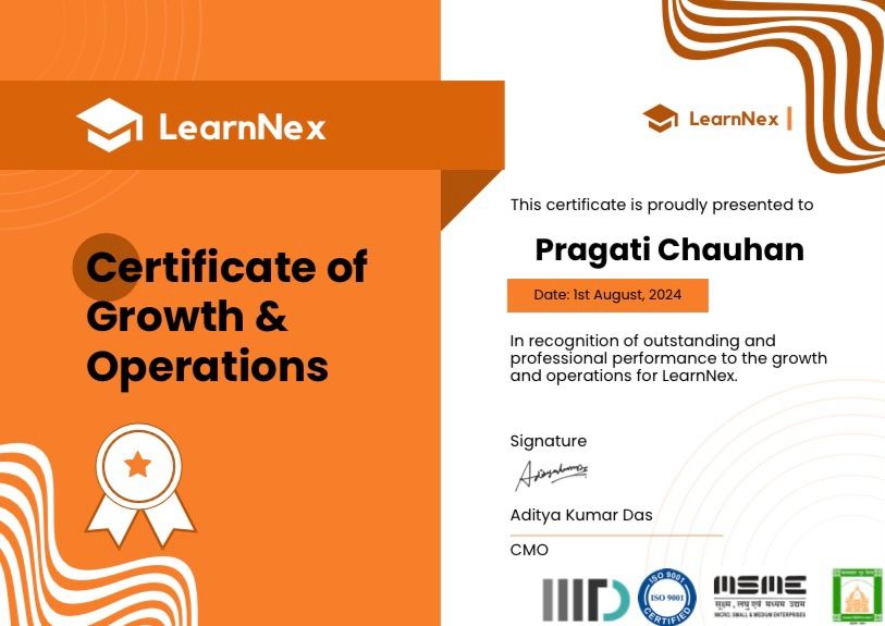 Pragati Chauhan on LinkedIn: #learnnex #professionalgrowth #teamachievement Pragati Chauhan on LinkedIn: #learnnex #professionalgrowth #teamachievement