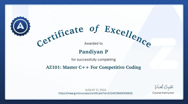 Pandiyan P on LinkedIn: #cplusplus #programming #algozenith # ... Pandiyan P on LinkedIn: #cplusplus #programming #algozenith # ...