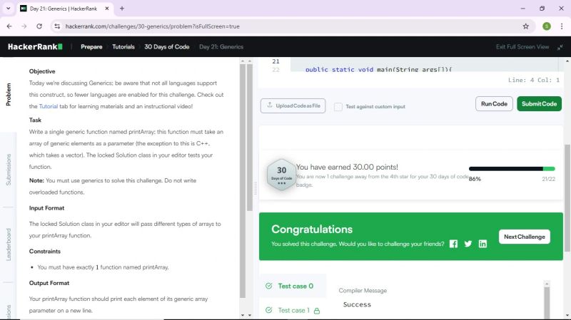 SAKTHISHREE V on LinkedIn: #hackerrank #coding #problemsolving SAKTHISHREE V on LinkedIn: #hackerrank #coding #problemsolving