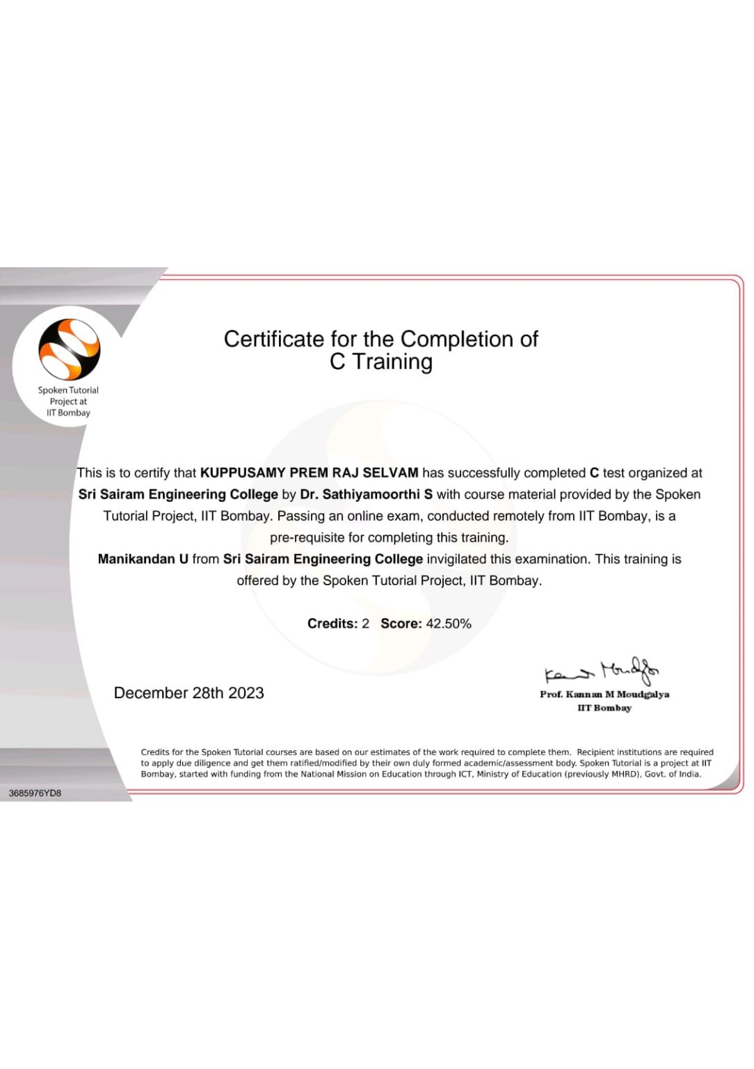 PREM RAJ SELVAM KUPPUSAMY on LinkedIn: #cprogramming #iitbombay # ... PREM RAJ SELVAM KUPPUSAMY on LinkedIn: #cprogramming #iitbombay # ...