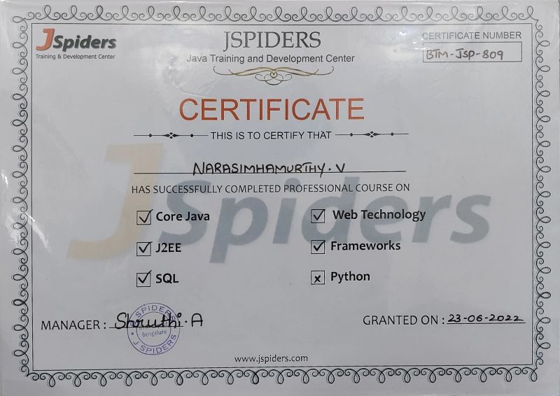 NARASIMHAMURTHY V on LinkedIn: #java #python #fullstackdeveloper # ... NARASIMHAMURTHY V on LinkedIn: #java #python #fullstackdeveloper # ...