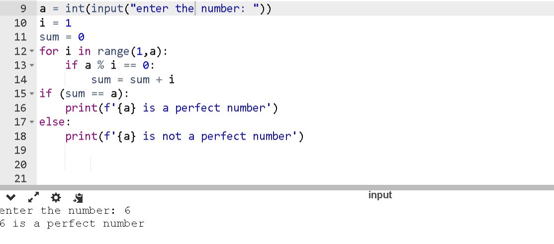 How to find the perfect number in Python | Manju Bashini posted on the ... How to find the perfect number in Python | Manju Bashini posted on the ...