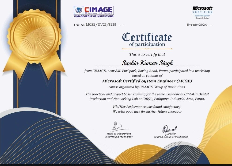 Sachin Kumar Singh on LinkedIn: Hii Connections, I have successfully ... Sachin Kumar Singh on LinkedIn: Hii Connections, I have successfully ...