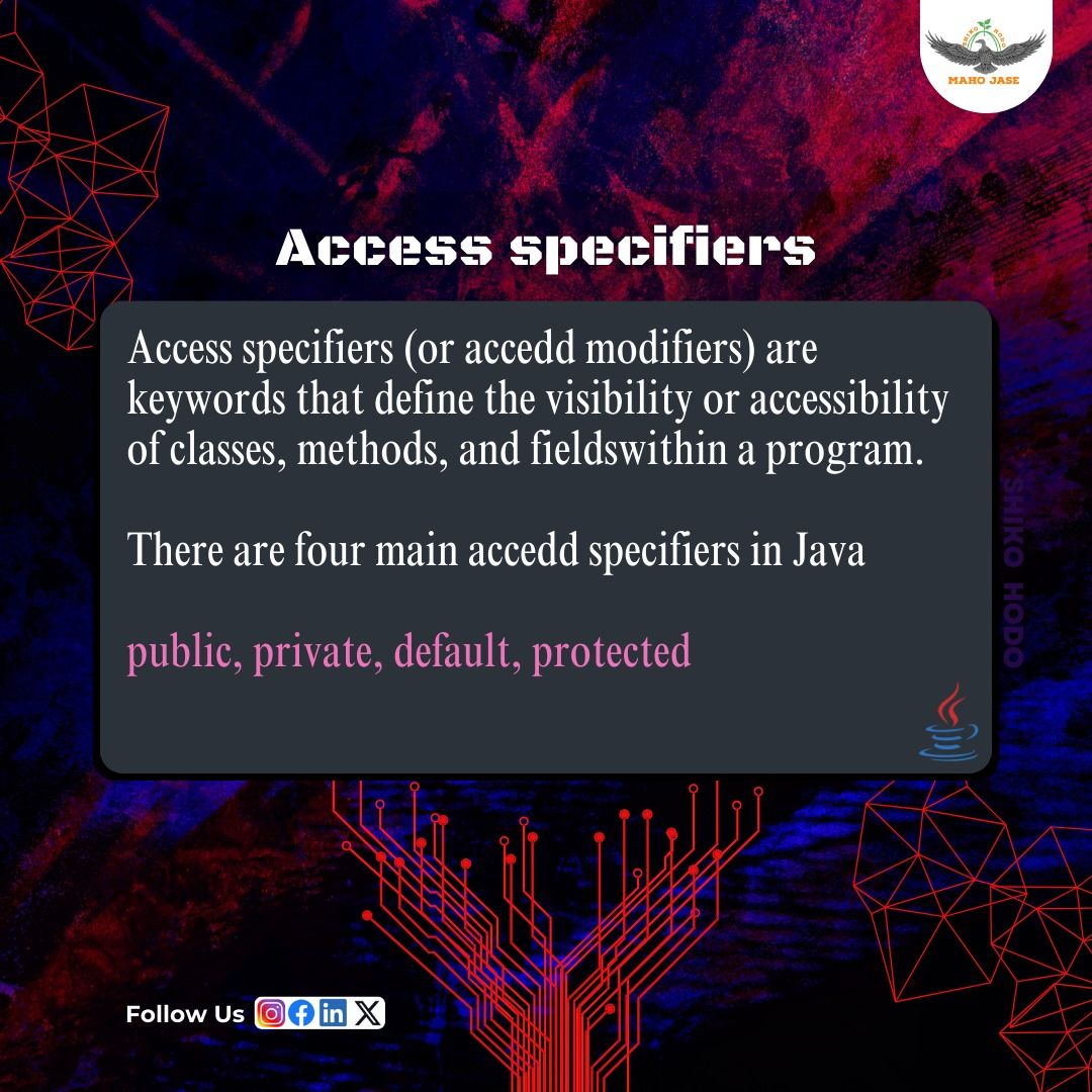 Maho Jase IT on LinkedIn: #accessmodifiers #javaaccesscontrol # ... Maho Jase IT on LinkedIn: #accessmodifiers #javaaccesscontrol # ...