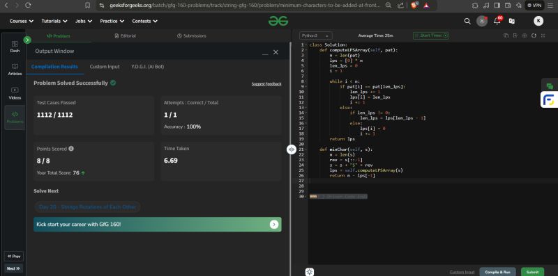 Kumar Sambhav on LinkedIn: #gfg160 #geekstreak2024 #dsa #kmpalgorithm # ... Kumar Sambhav on LinkedIn: #gfg160 #geekstreak2024 #dsa #kmpalgorithm # ...
