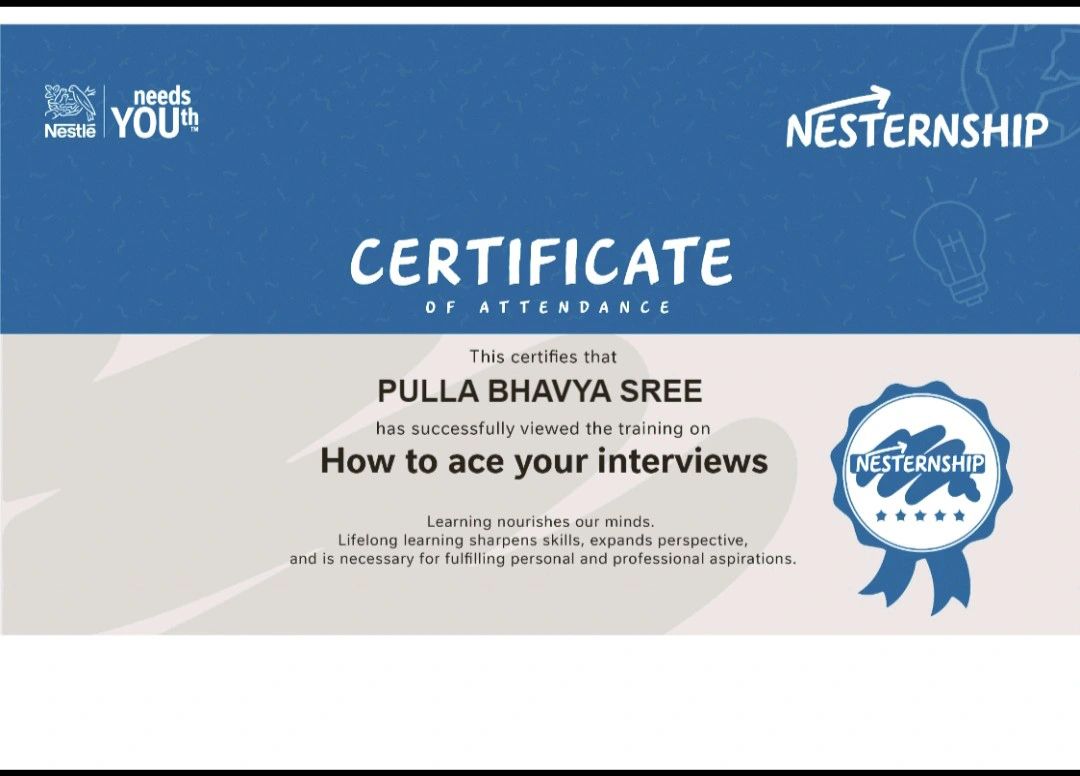 Pulla Bhavya sree posted on LinkedIn Pulla Bhavya sree posted on LinkedIn