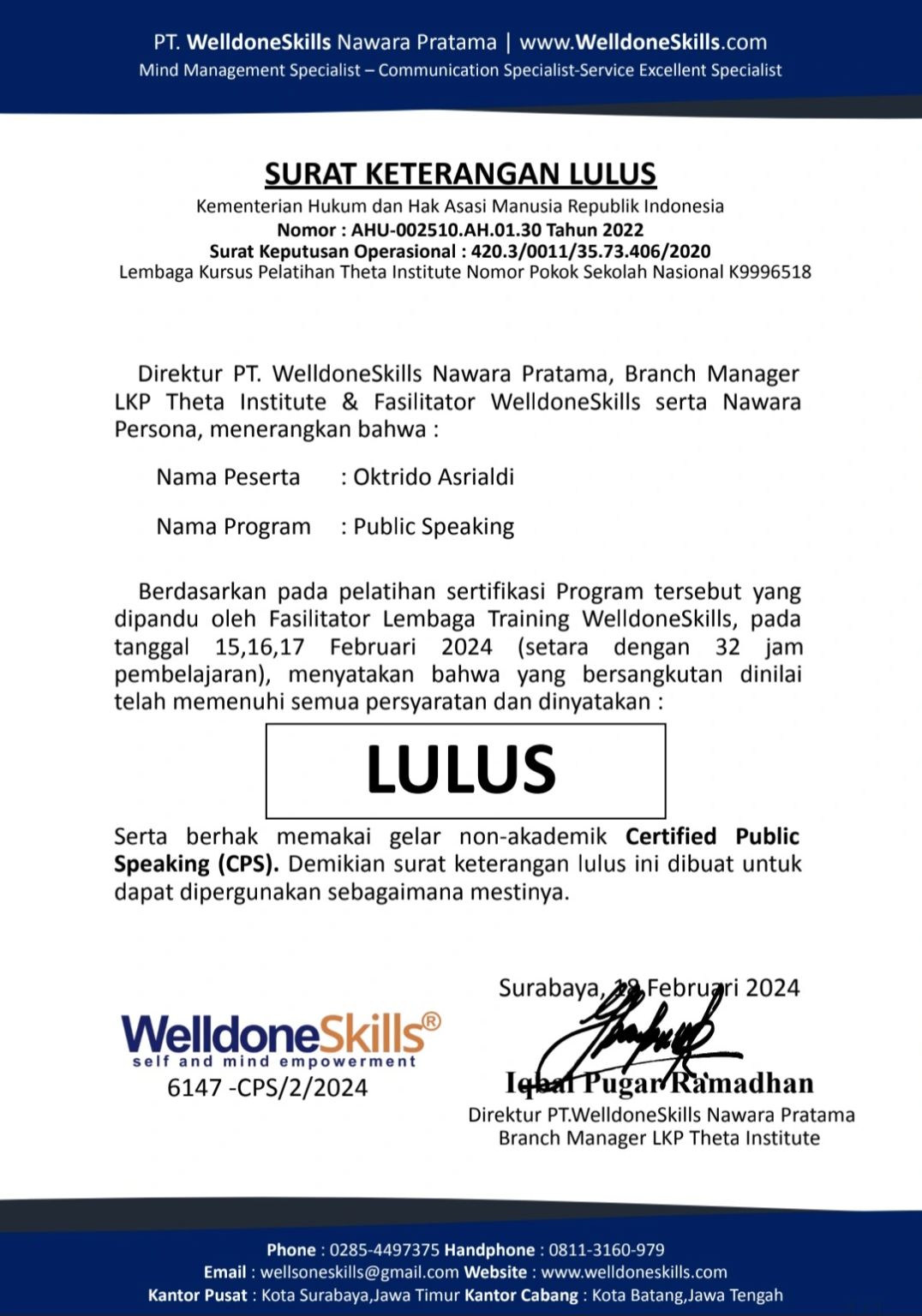 Oktrido Asrialdi, CPC on LinkedIn: Banyak yang mikir kalo orang ... Oktrido Asrialdi, CPC on LinkedIn: Banyak yang mikir kalo orang ...