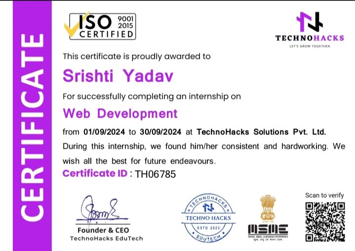 Srishti Yadav on LinkedIn: #technohacksedutechofficial #webdevelopment ... Srishti Yadav on LinkedIn: #technohacksedutechofficial #webdevelopment ...