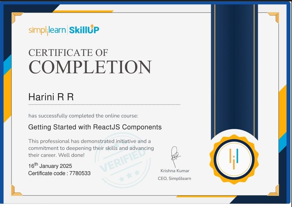 Harini R R on LinkedIn: #reactjs #mernstack #webdevelopment # ... Harini R R on LinkedIn: #reactjs #mernstack #webdevelopment # ...