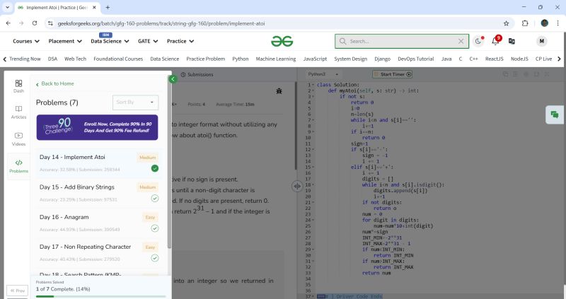 #gfg160 #geekstreak2025 #gfg160 #python #dsa #problemsolving… | Mayukh Roy #gfg160 #geekstreak2025 #gfg160 #python #dsa #problemsolving… | Mayukh Roy