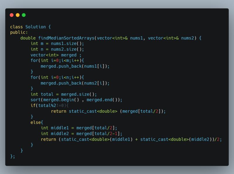 Nirdosh Kushwaha on LinkedIn: LeetCode : Median of Two Sorted Arrays Nirdosh Kushwaha on LinkedIn: LeetCode : Median of Two Sorted Arrays