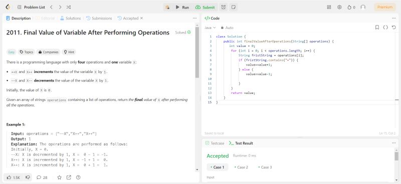 kishore Reddy on LinkedIn: #java #leetcode #codeadventure kishore Reddy on LinkedIn: #java #leetcode #codeadventure