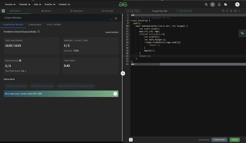 #codingstreak2024 #day5 #codingchallenge #twosum #geekstreak… | VADLANI ... #codingstreak2024 #day5 #codingchallenge #twosum #geekstreak… | VADLANI ...