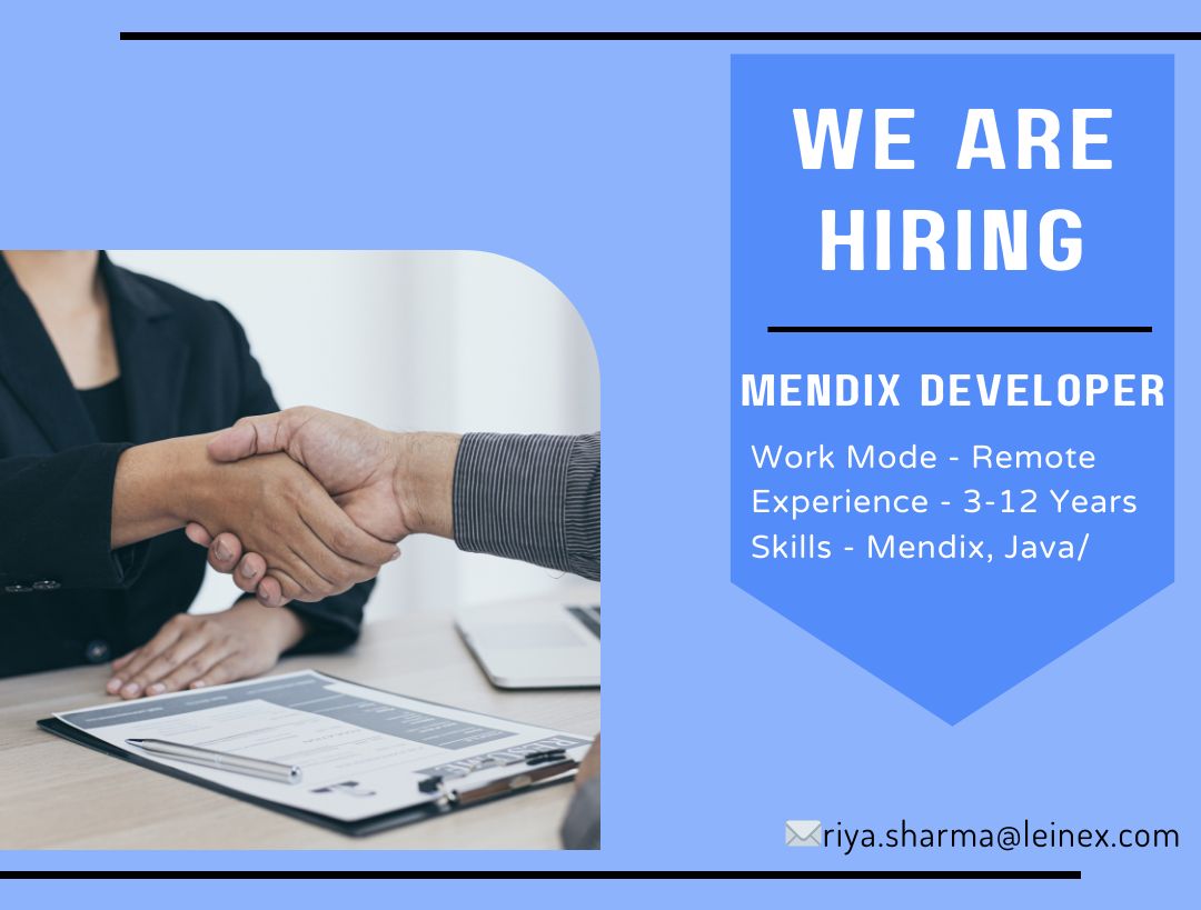 Riya Sharma on LinkedIn: #hiring #mendix #mandix #mendixdeveloper #java ... Riya Sharma on LinkedIn: #hiring #mendix #mandix #mendixdeveloper #java ...